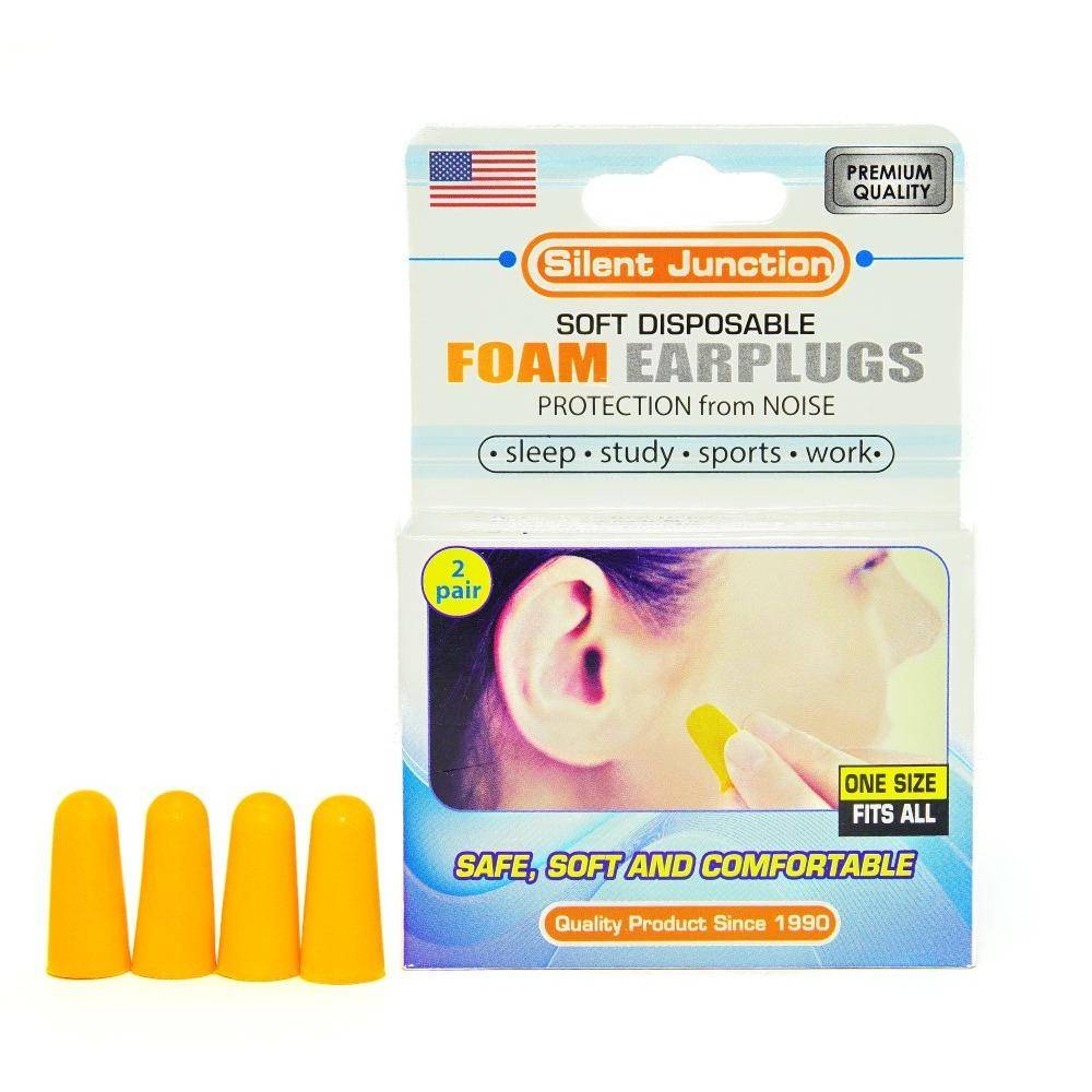 Silent Junction Earplug Safe Soft Comfort Disposable Foam Noise